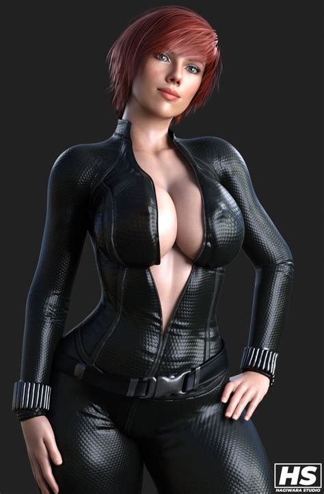 Rule 34 1girls 3d 3d Artwork Alternate Hairstyle Avengers Big Breasts Big Butt Black Widow