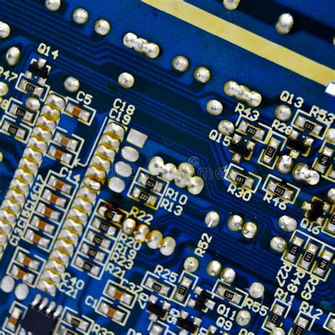 Hi Tech Electronic Circuit Board Detail Background Shot Stock Image Image Of Circuitry