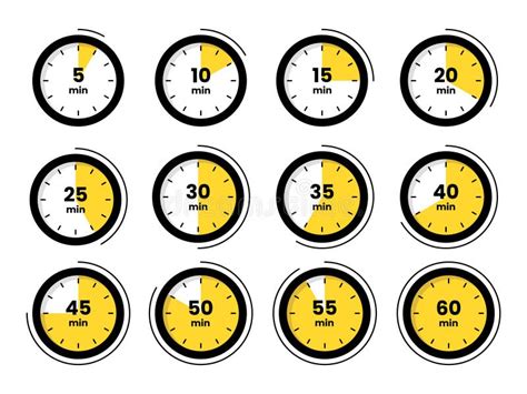 Timer Stopwatch Icon Set Stock Illustration Illustration Of Period