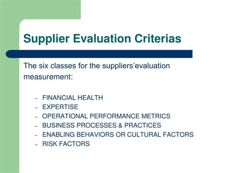 Ppt Supplier Evaluation And Selection Powerpoint Presentation Free