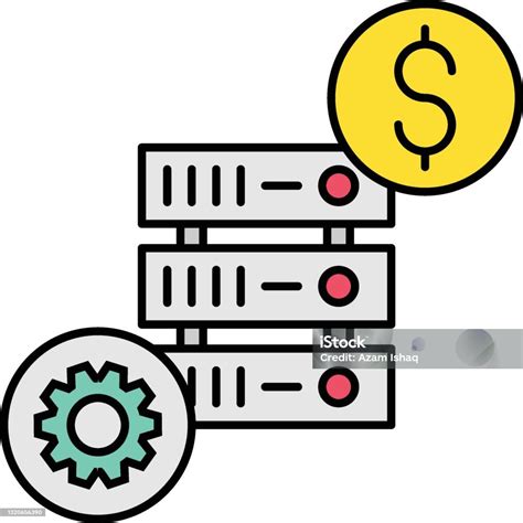 제로 설정 비용 웹 서버 개념 시험 호스팅 벡터 색상 아이콘 디자인 데이터 센터 및 웹 호스팅 기호 비용 효율적인 하드웨어 주식 일러스트 개념에 대한 스톡 벡터 아트 및