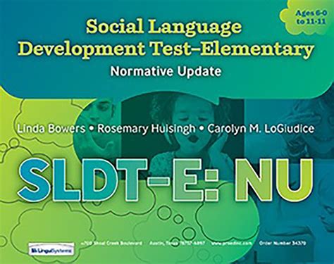 Sldt E Nu Social Language Development Test Elementary Normative
