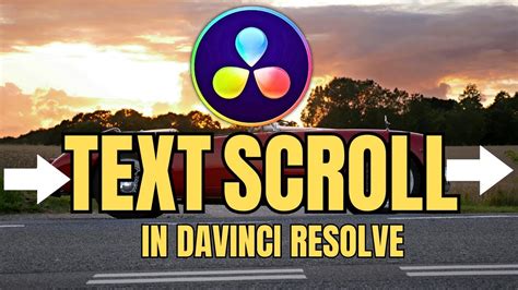How To Create A Horizontal Text Scroll In Davinci Resolve Youtube