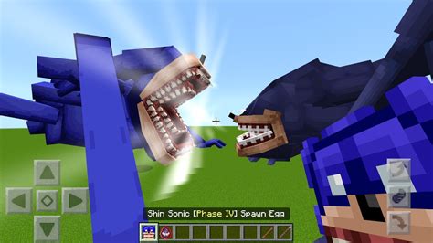 New Shin Sonic Vs Old Shin Sonic Mod Addon Update In Minecraft Pe Minecraft Videos