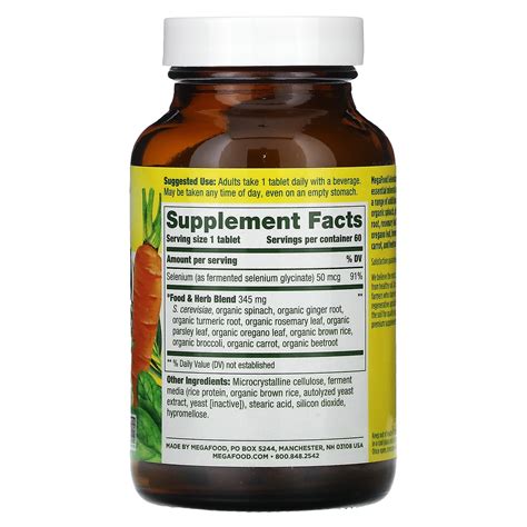 Megafood Selenium 60 Tablets