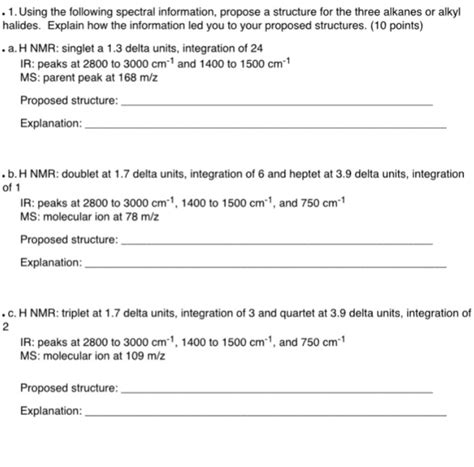 solved using the following spectral information propose a