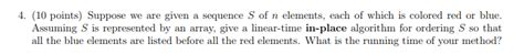 Solved 10 Points Suppose We Are Given A Sequence S Of N Chegg Com