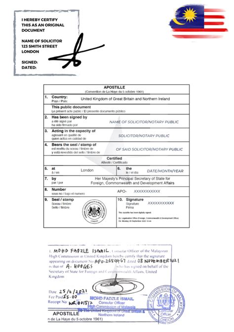 Malaysia Legalisation Aspire Attestation