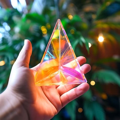 Premium Photo Photo Of Translucent Acrylic Triangular Card Affixed To