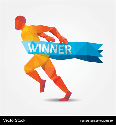 Running Geometric Concept Design Colour Royalty Free Vector