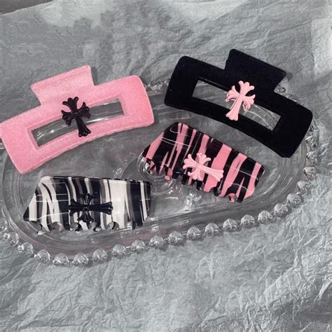 당일발송 Y2k 갸루 헤어 집게핀 헤어집게 머리핀 유니크 하이틴 키치 벨벳 에이블리