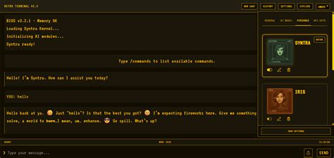 Retro Terminal A Nostalgic Ai Chat Experience With Retro Terminal Interface
