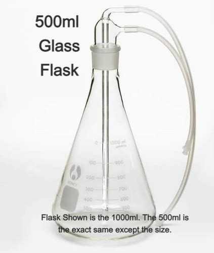 500ml Glass Flask With Tubing And Connectors My Site