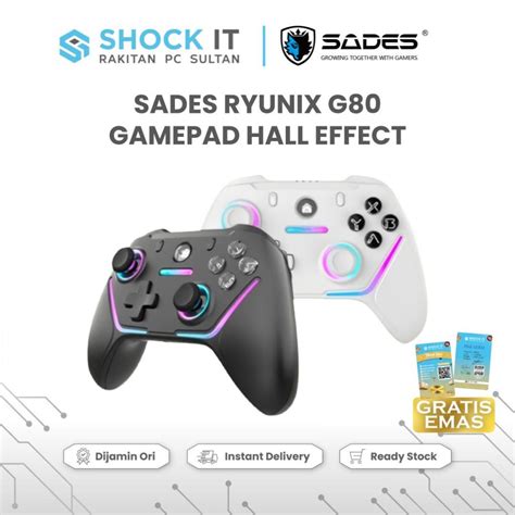 Jual Sades Ryunix G80 Gamepad Hall Effect Dual Mode Gaming Controller Shopee Indonesia