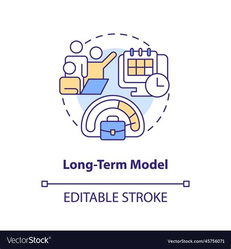 Long Term Model Concept Icon Royalty Free Vector Image
