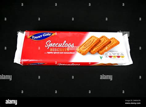 Lidl Tower Gate Speculoos Biscuits Wales Uk 19 February 2024 Stock
