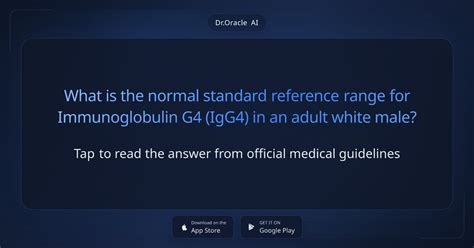 What Is The Normal Standard Reference Range For Immunoglobulin G4 Igg4 In An Adult White Male
