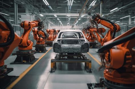 premium ai image automated robot arm assembly line producing high