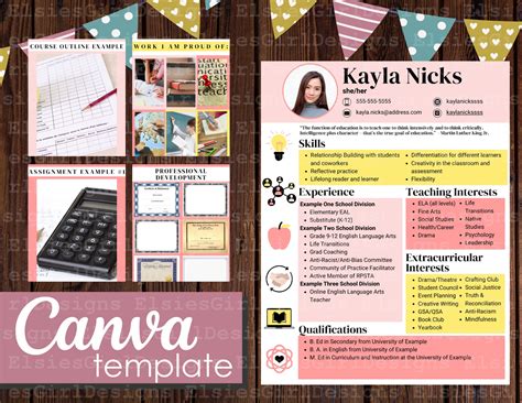 Portfolio Teaching Portfolio Template Portfolio Template Teaching Supplies Digital
