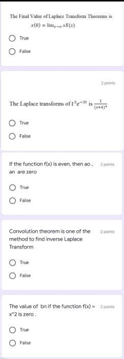 solved the final value of laplace transform theorems is x 0