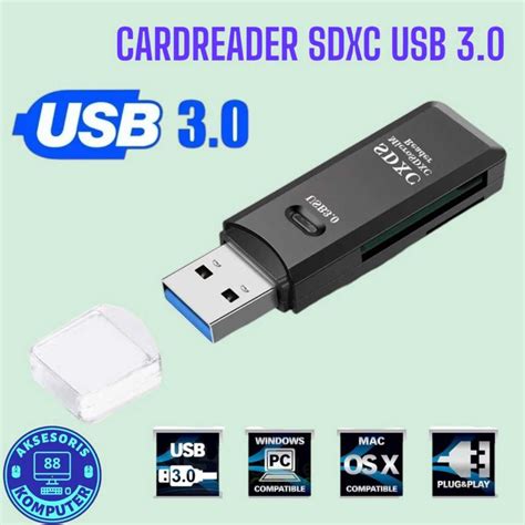 Jual Card Reader Usb 3 0 Usb 3 0 Cardreader For Sdxc Sd Mmc Rs Mmc Microsdxc
