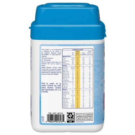 Costco Kirkland Signature Procare Infant Formula Dual Hmo Non Gmo 42