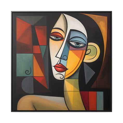 Picasso Cubist Woman Eyes Open Gallery Canvas Wraps Square Frame