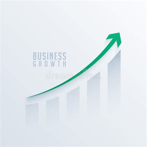 Business Share Market Chart With Green Growth Arrow Stock Vector Illustration Of Increase