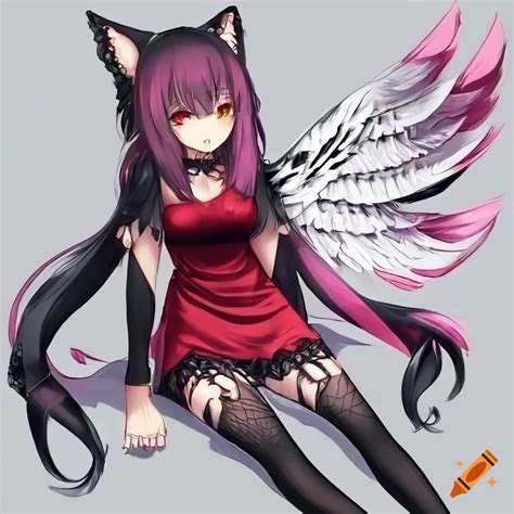 Wolf Girl Anime With Wings