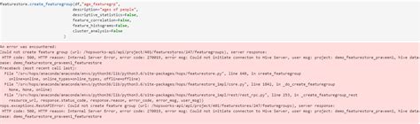 Error In Jupyter Notebook Of Feature Store Demo On Hopsworksai