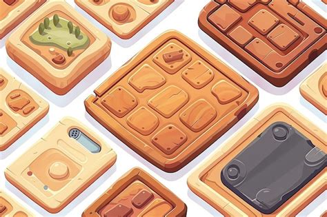 Premium Photo Wooden Frames And Boards For Game Ui Design