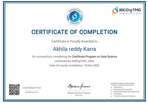 Akhila Reddy On Linkedin Im Happy To Share That I Have Completed Data