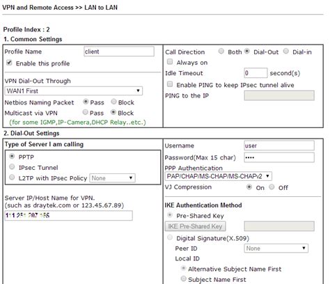 port redirection over vpn to a host on the remote network draytek