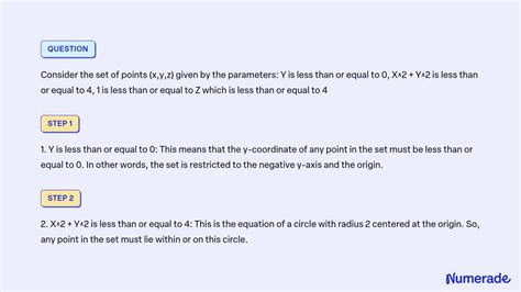 Solved Consider The Set Of Points Xyz Given By The Parameters Y Is Less Than Or Equal To 0