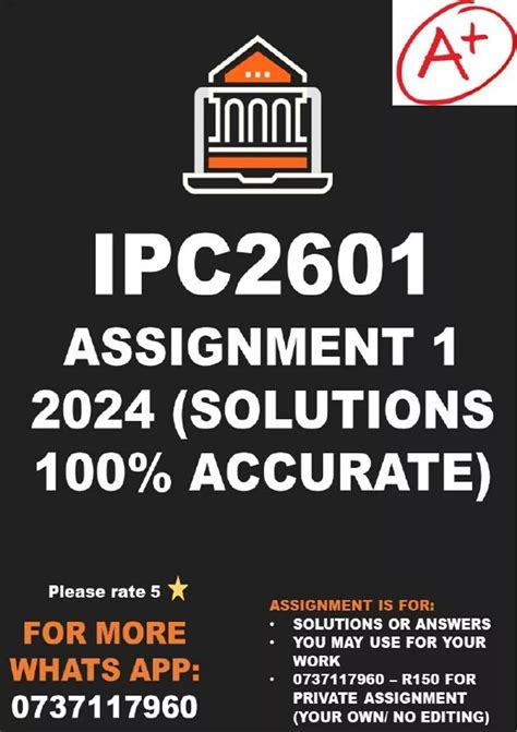 Ipc2601 Assignment 1 Semester 1 2024 Solutions Ipc2601 Ipc2601 Stuvia Sa
