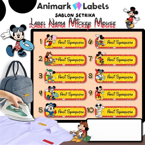Jual Anilab Sticker Label Custom Nama Kain Sablon Setrika Label Baju