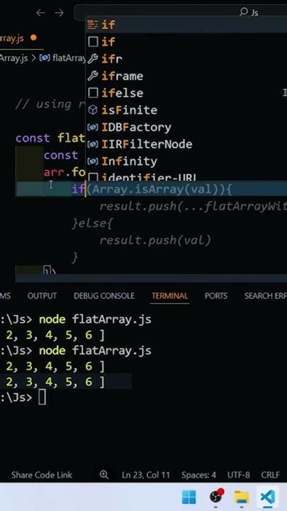 5 Javascript Secrets To Flatten Arrays Like A Pro Shorts Shortvideo