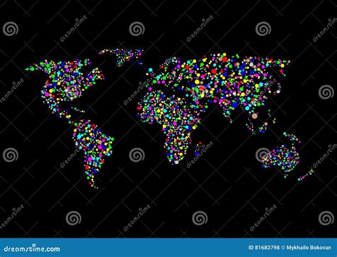 Abstract World Map Stock Vector Illustration Of Graphic 81682798