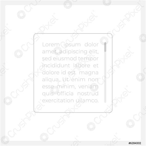 Text Field With Scrollbar Ui Element Template Stock Vector 6284332