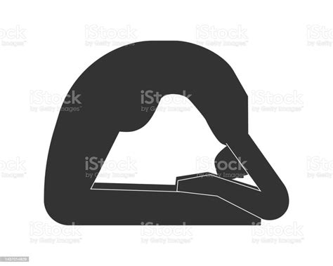 여성 캐릭터의 평평한 검은색 실루엣이 있는 벡터 격리된 그림 스포티한 여자는 요가 자세 카포타사나를 배운다 피트니스 운동 비둘기 포즈 흰색 바탕에 미니멀리즘 디자인 가공의