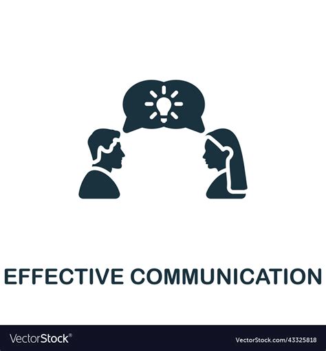 Effective communication icon monochrome simple Vector Image