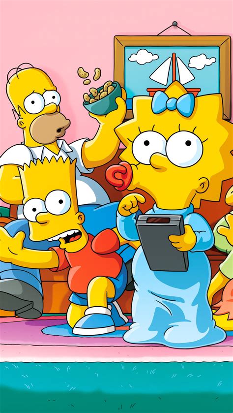 Los Simpson Maggie Con El Control Remoto Fondo De Pantalla 4k Para