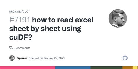 How To Read Excel Sheet By Sheet Using CuDF Issue 7191 Rapidsai Cudf GitHub