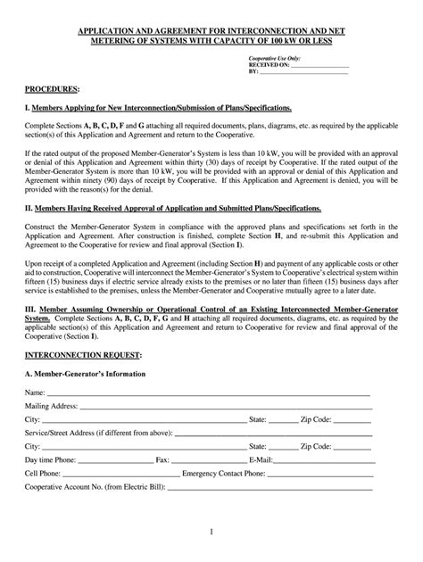 Fillable Online Distributed Generation Interconnection Application Valley Fax Email Print