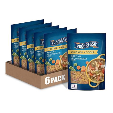 Amazon Com Progresso Chicken Noodle Dry Soup Mix Family Size 7 2 Oz Pack Of 6 Grocery