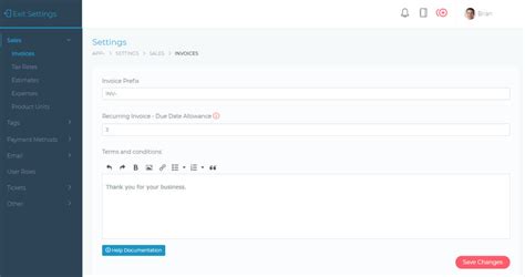 Invoice Settings Grow CRM A Self Hosted CRM Project Management Software