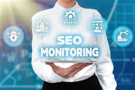 Writing Displaying Text Seo Monitoring Internet Concept Tracking The Progress Of Strategy Made