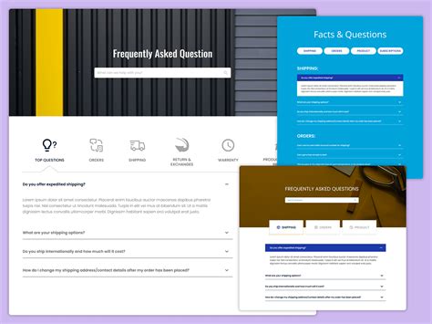 FAQ Page Design :: Behance