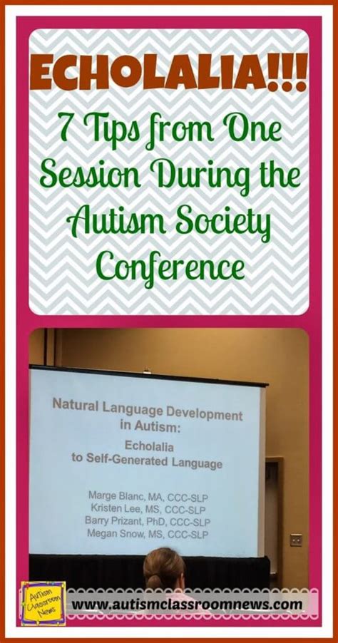 Echolalia 7 Tips From One Session During The Autism Society Conference Autism Classroom Resources