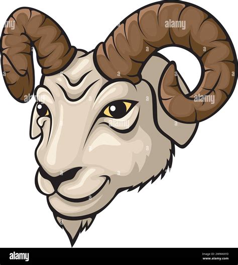 Ram Head Mascot Vector Illustration Stock Vector Image And Art Alamy